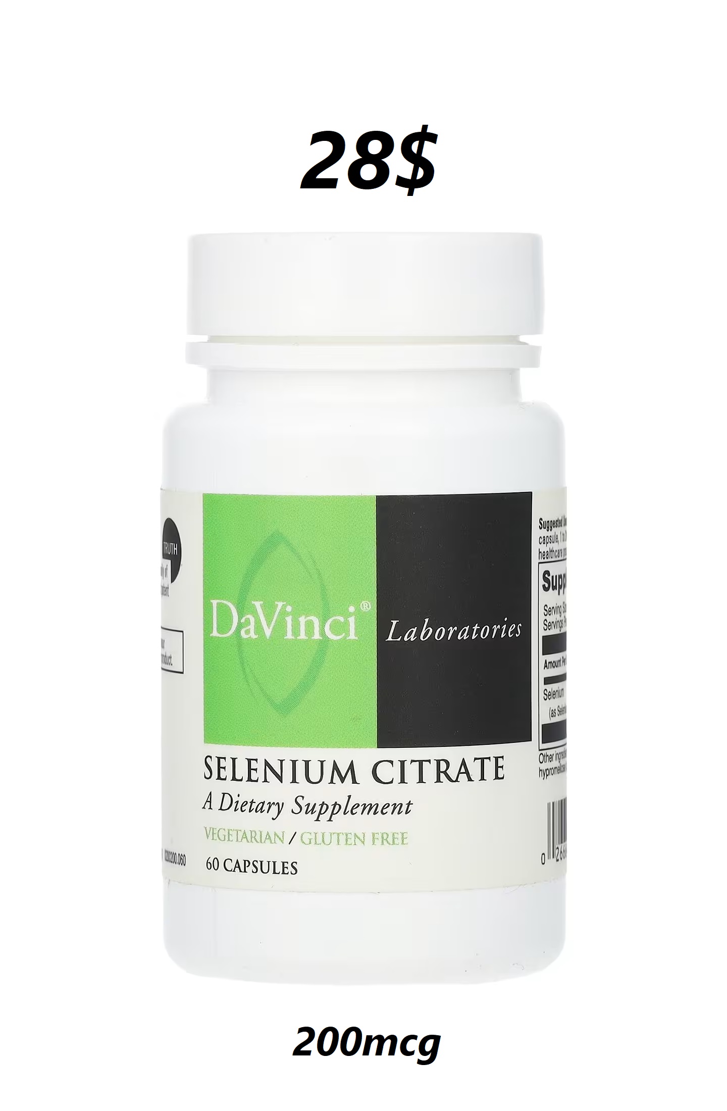 Selenium Citrate 200mcg 60' - DaVinci