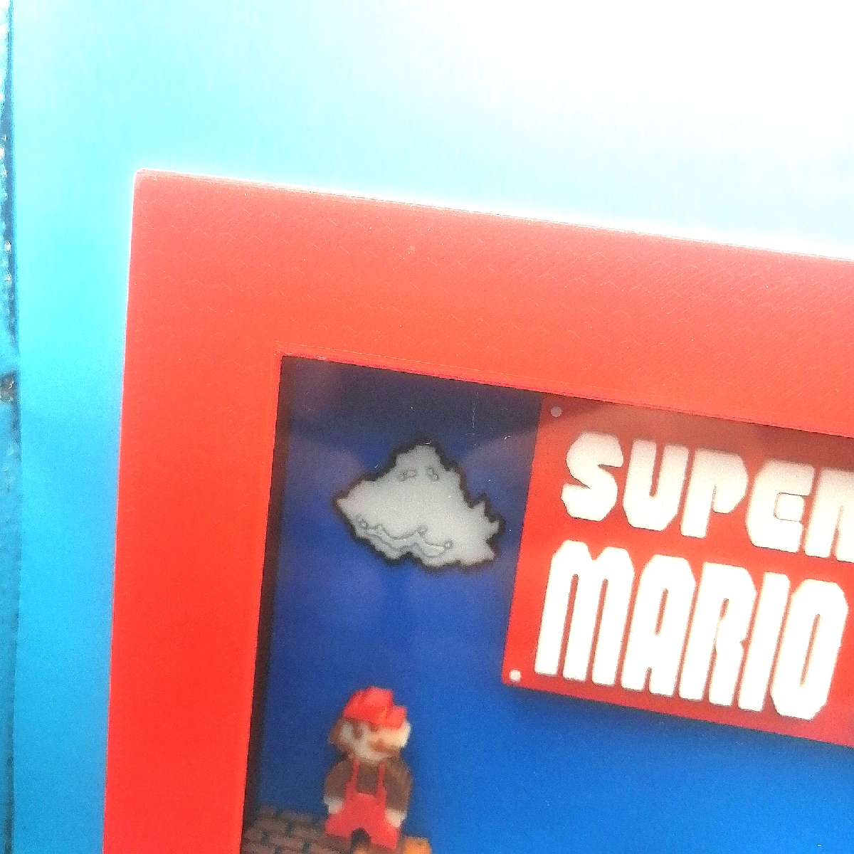 Super Mario Bros 3D Printed Shadow Box