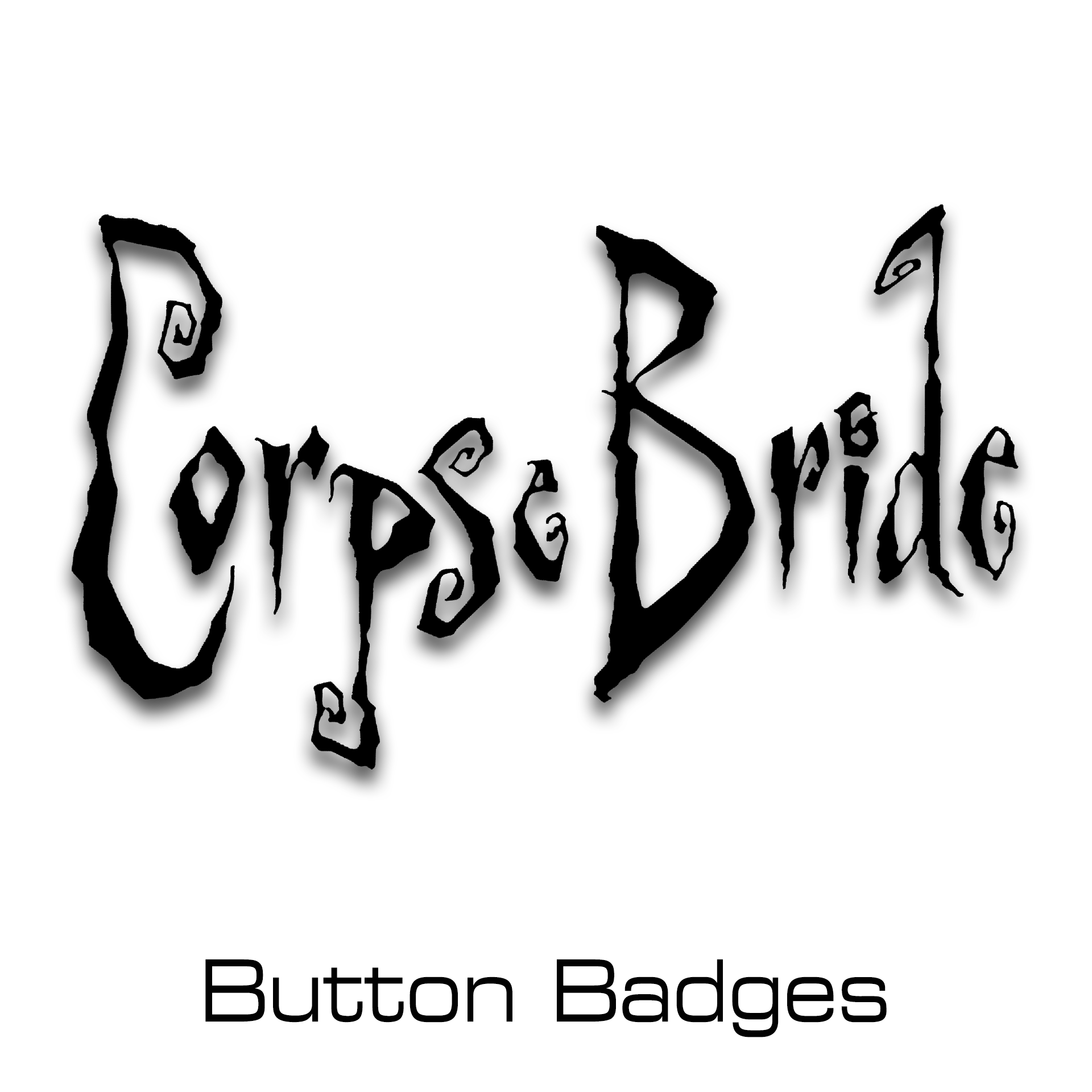 Corpse Bride button badges