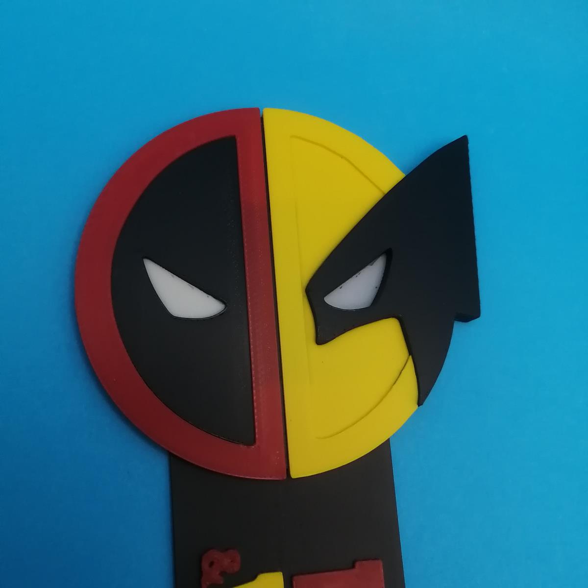 Deadpool and Wolverine 3D printed Bookmark
