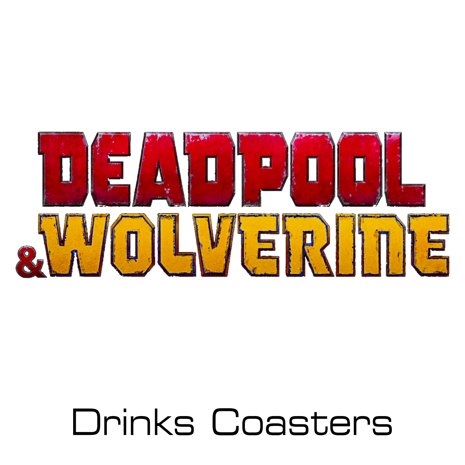 Deadpool & Wolverine drinks coasters