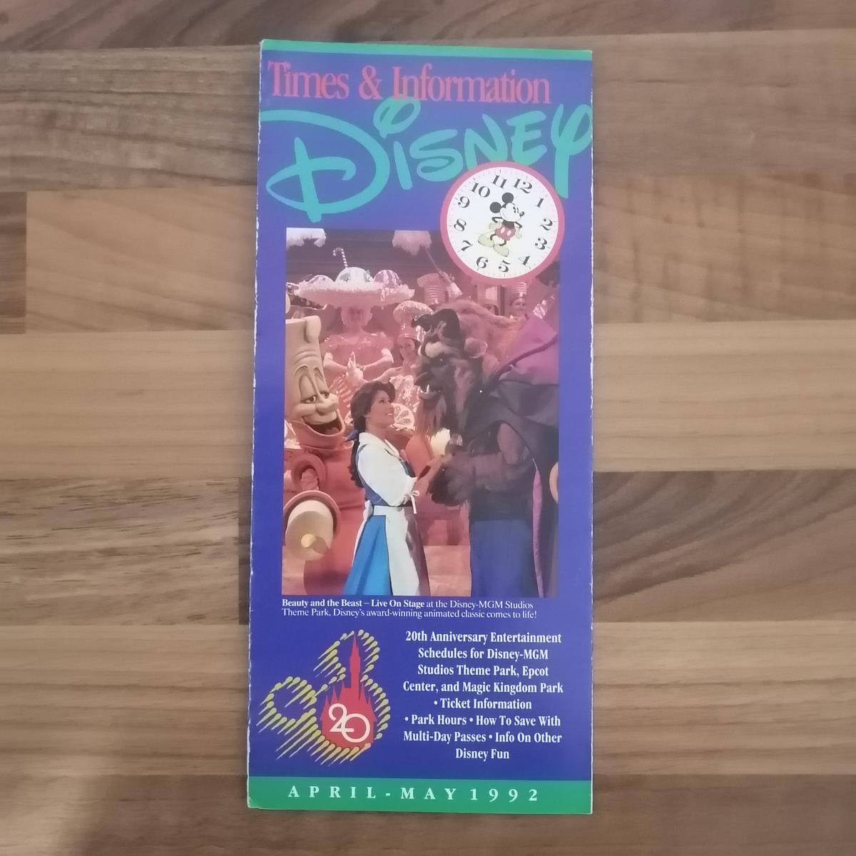 Disney Times and Information leaflet April-May 1992