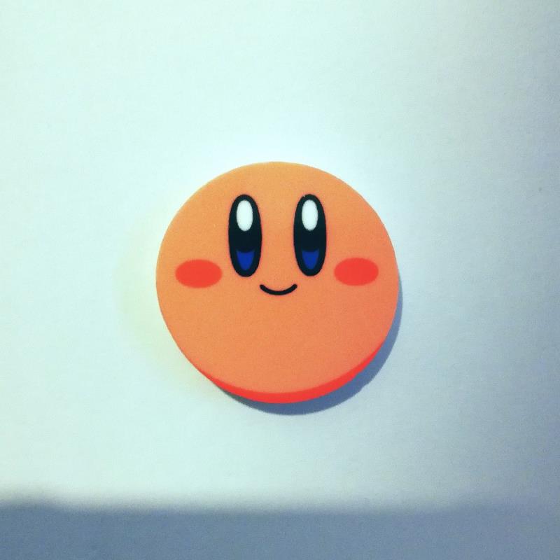 Kirby face pin badge