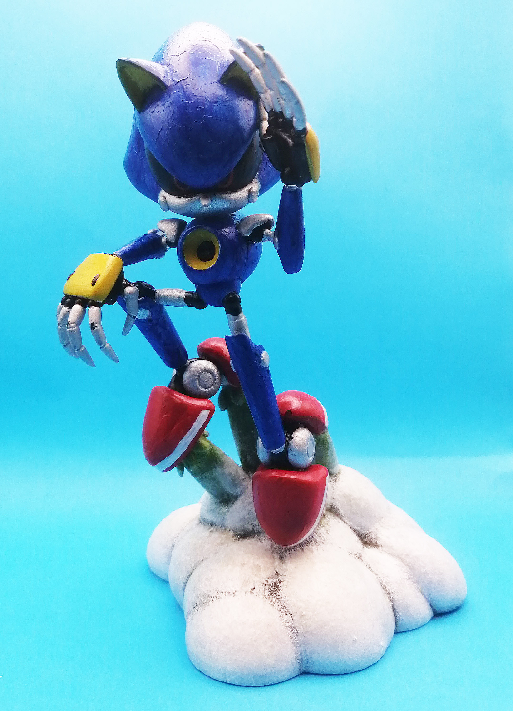 Metal Sonic - Sonic the Hedgehog 3D printed Resin Statue - hand-painted