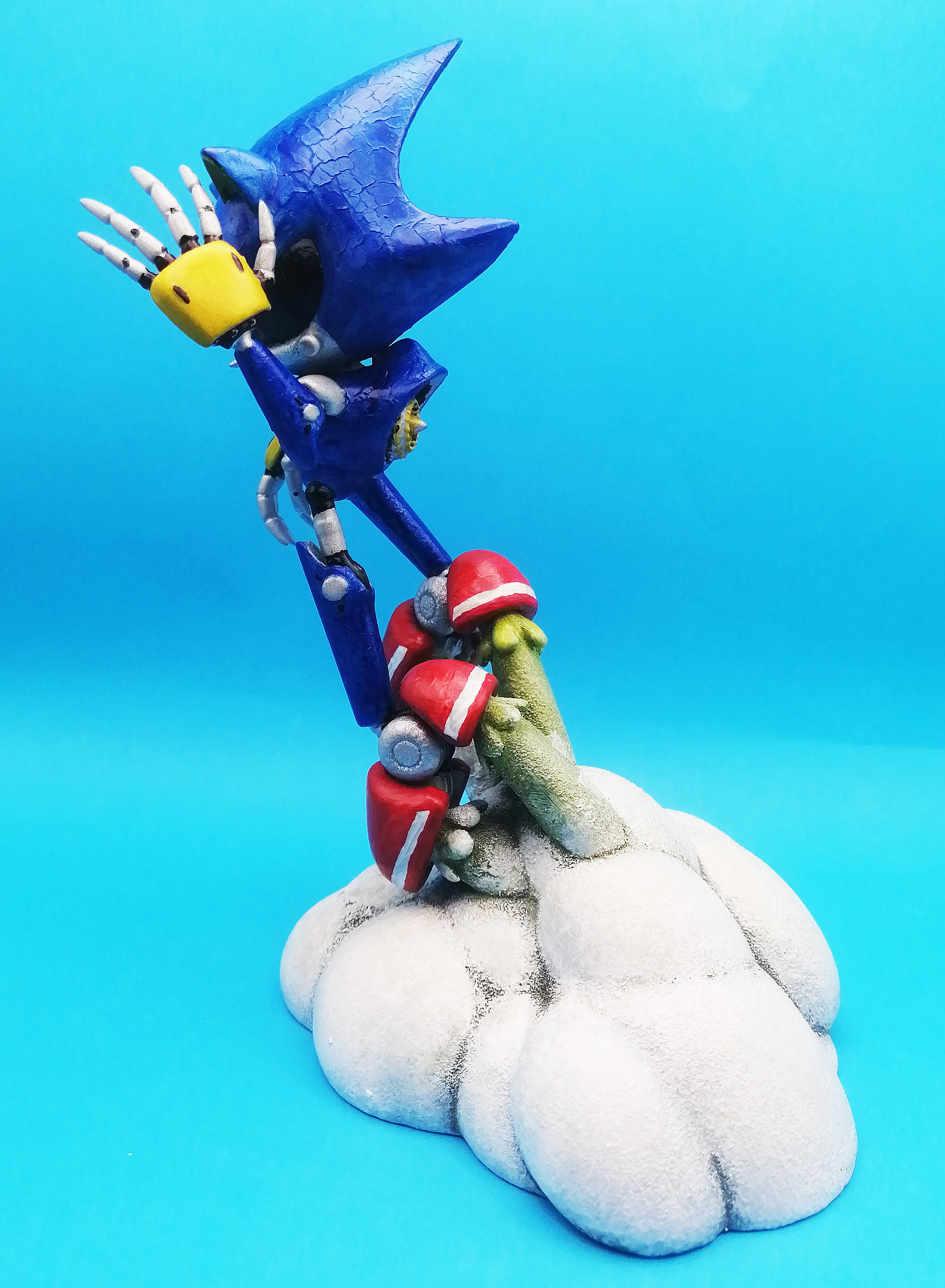 Metal Sonic - Sonic the Hedgehog 3D printed Resin Statue - hand-painted