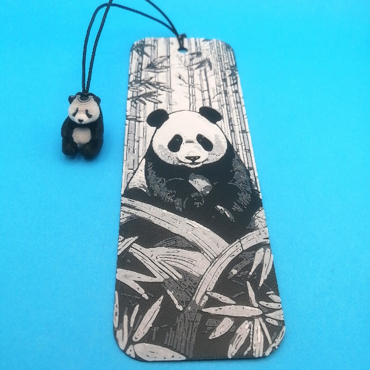 Panda Facing 3D printed bookmark