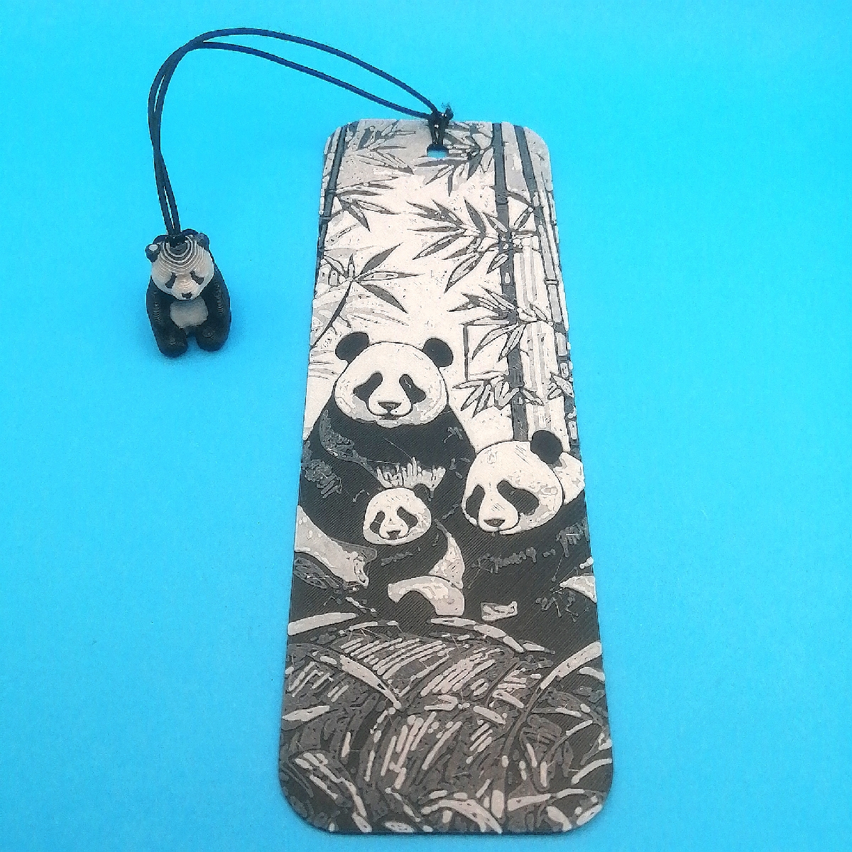 Panda Family 3D printed bookmark