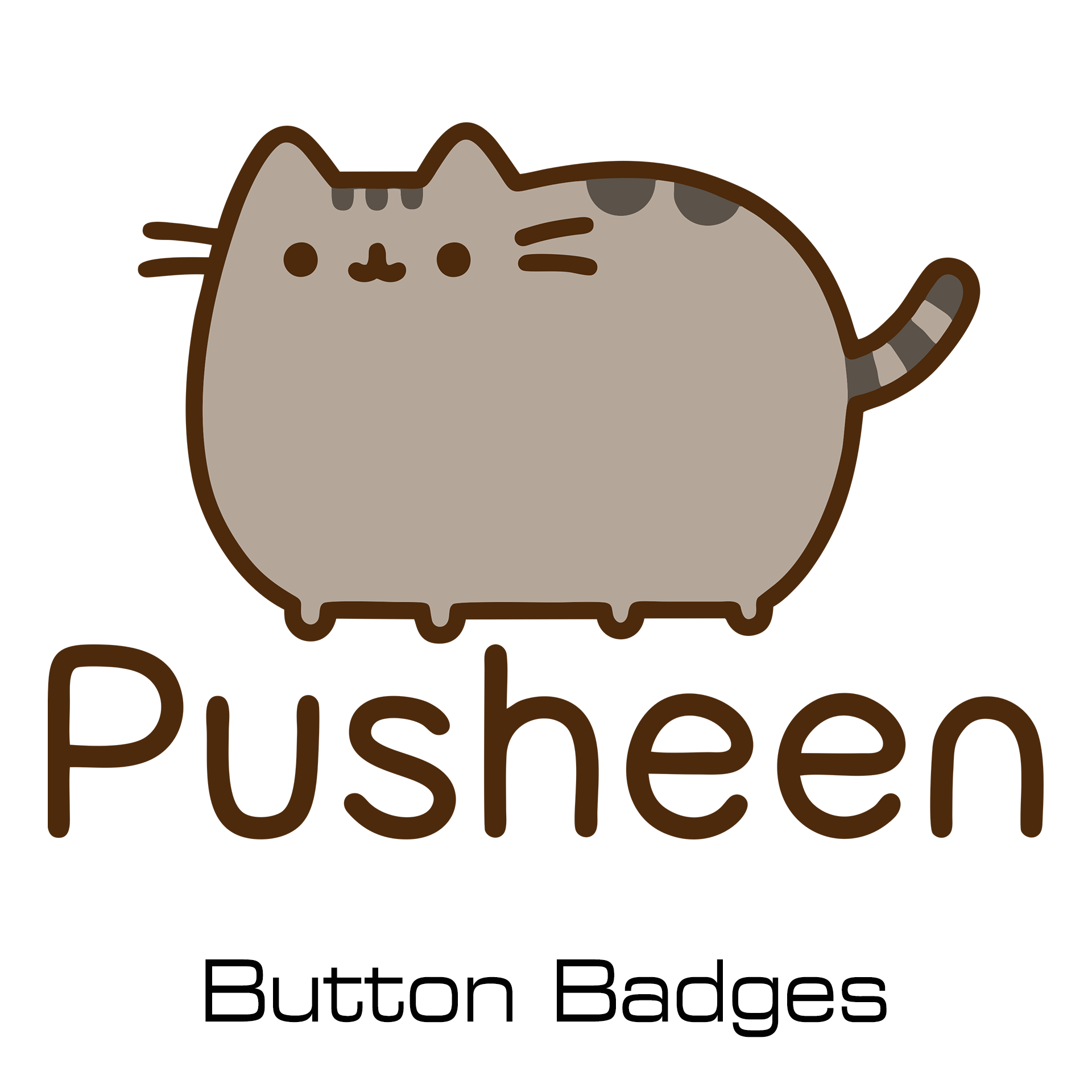 Pusheen button badges