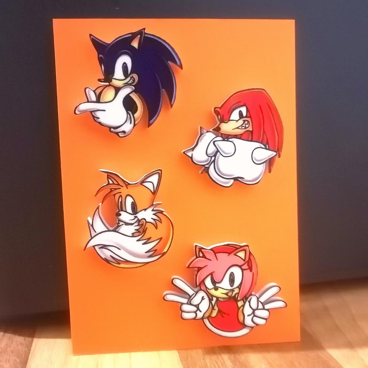 Sonic the Hedgehog - Character Heads pin badges