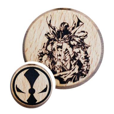 Spawn laser engraved keyring