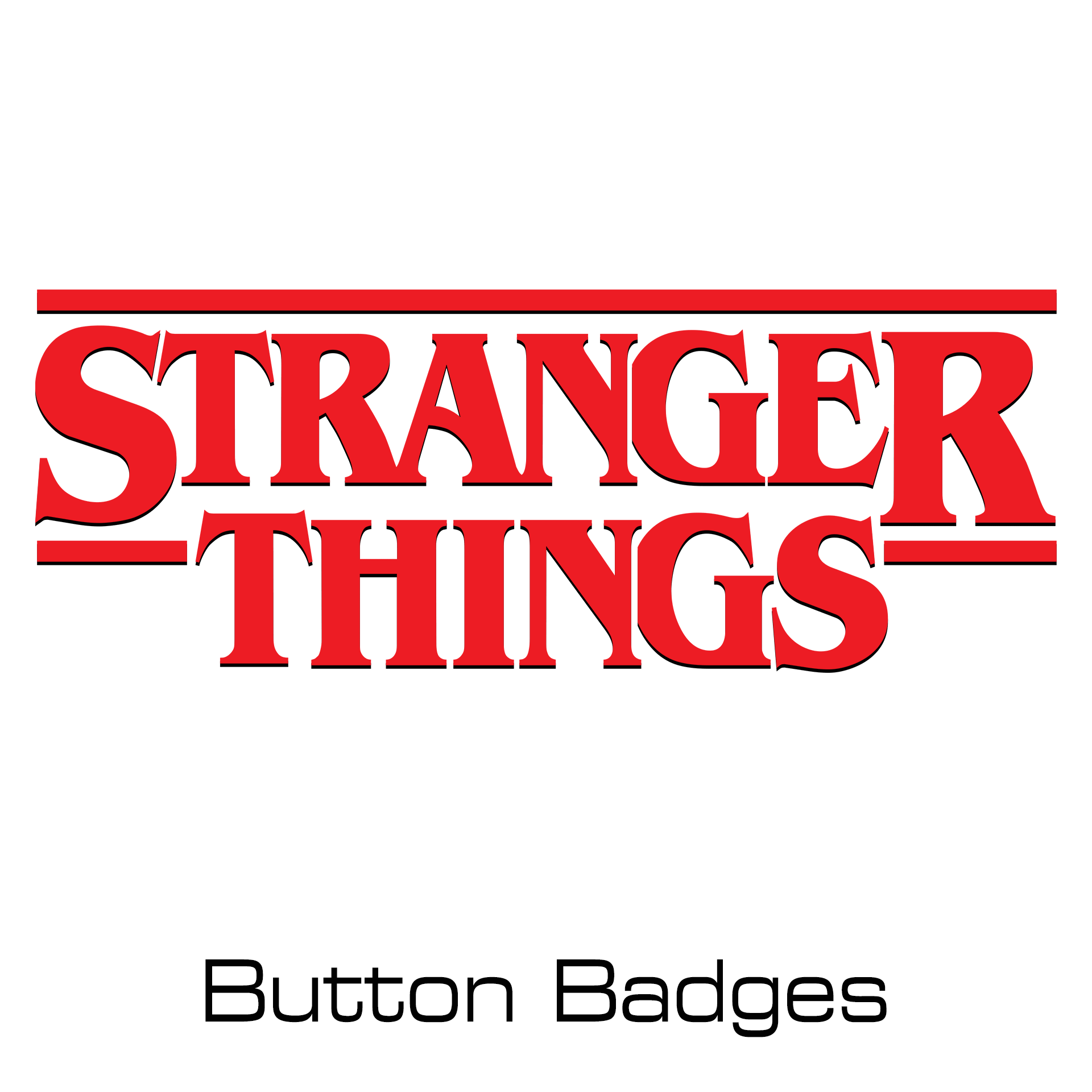 Stranger Things button badges