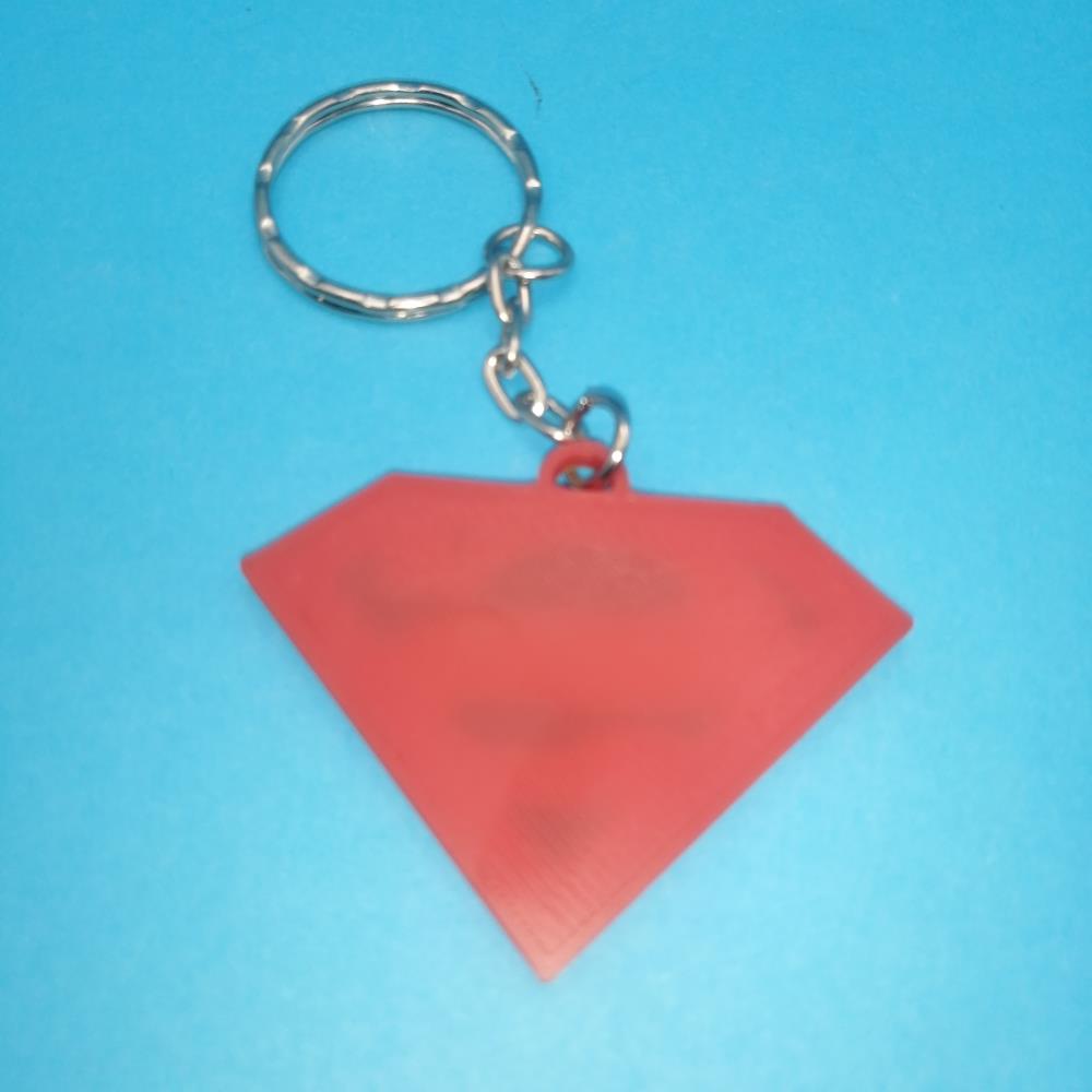 Superman logo 3D Printed Keyring
