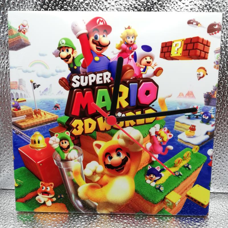 Super Mario 3D World Ceramic Tile Wall Clock