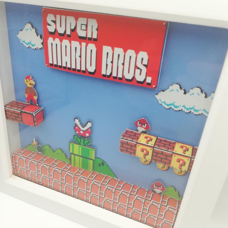 Super Mario Bros 3D Shadow Box