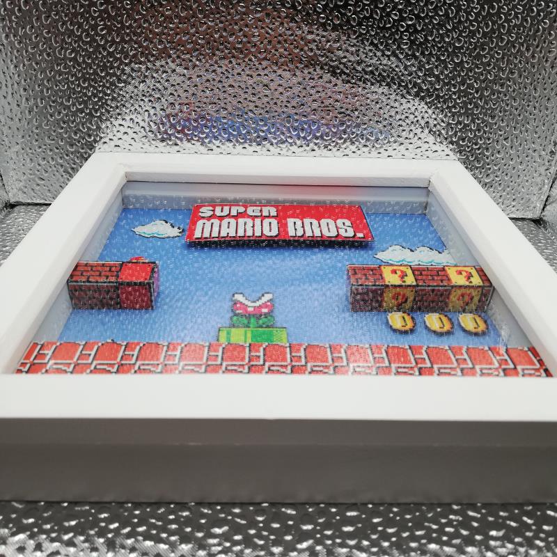 Super Mario Bros 3D Shadow Box