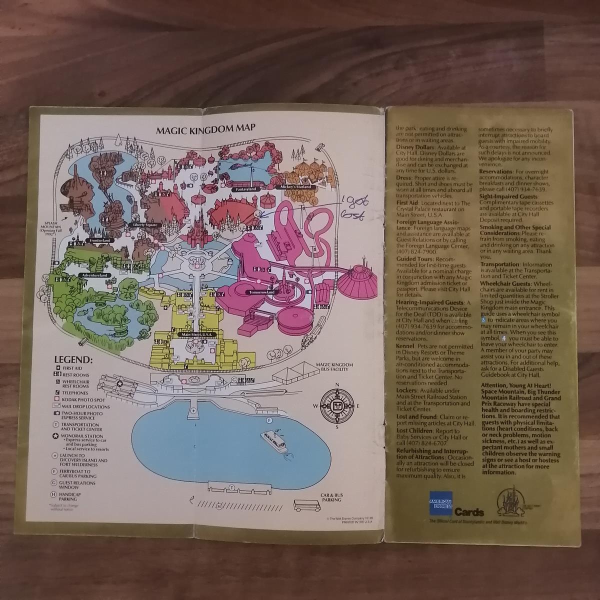 Walt Disney World Magic Kingdom Guidebook 1991