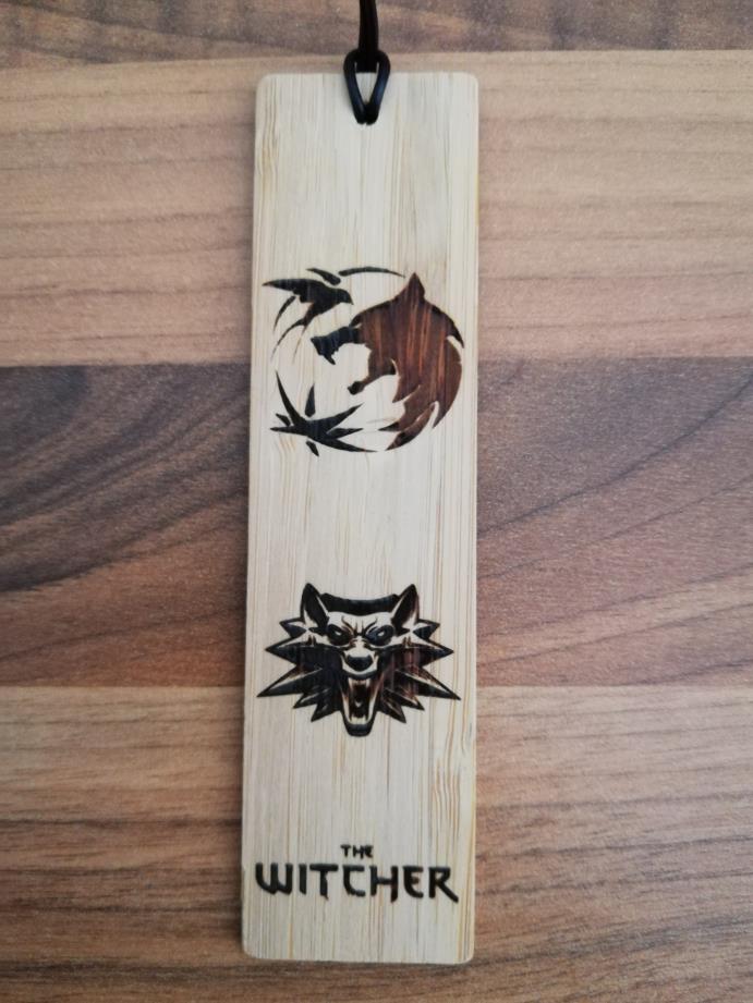 The Witcher laser engraved bookmark