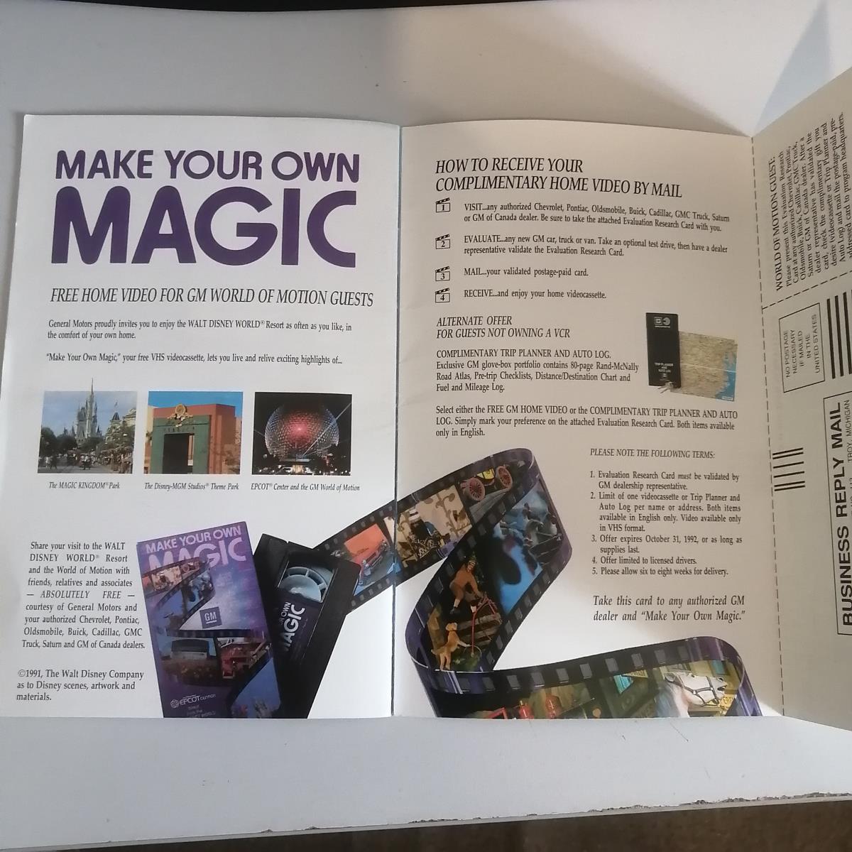 World of Motion 1992 Souvenir Guidebook - EPCOT Center