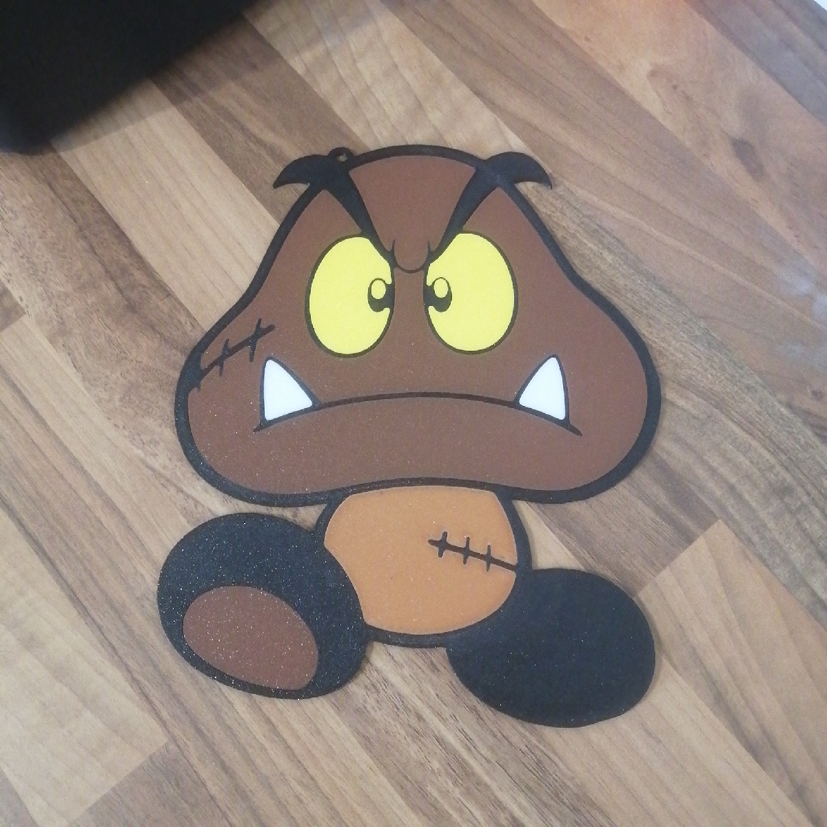 Super Mario Zombie Goomba hanging window art