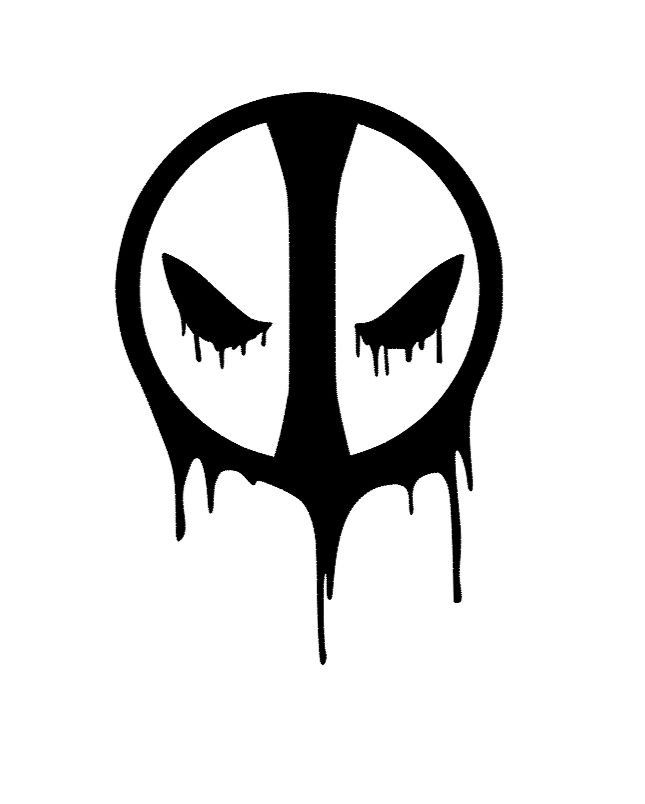 Deadpool Drip Logo Sticker Large