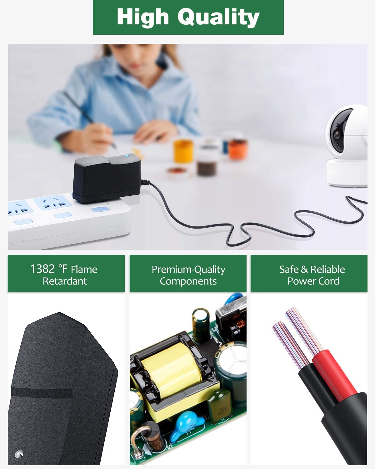 9v 1a AC Adapter Center Tip Negative