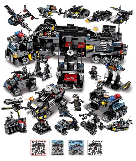 swat lego type set 695 pc