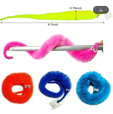 Fuzzy magical worms for kids