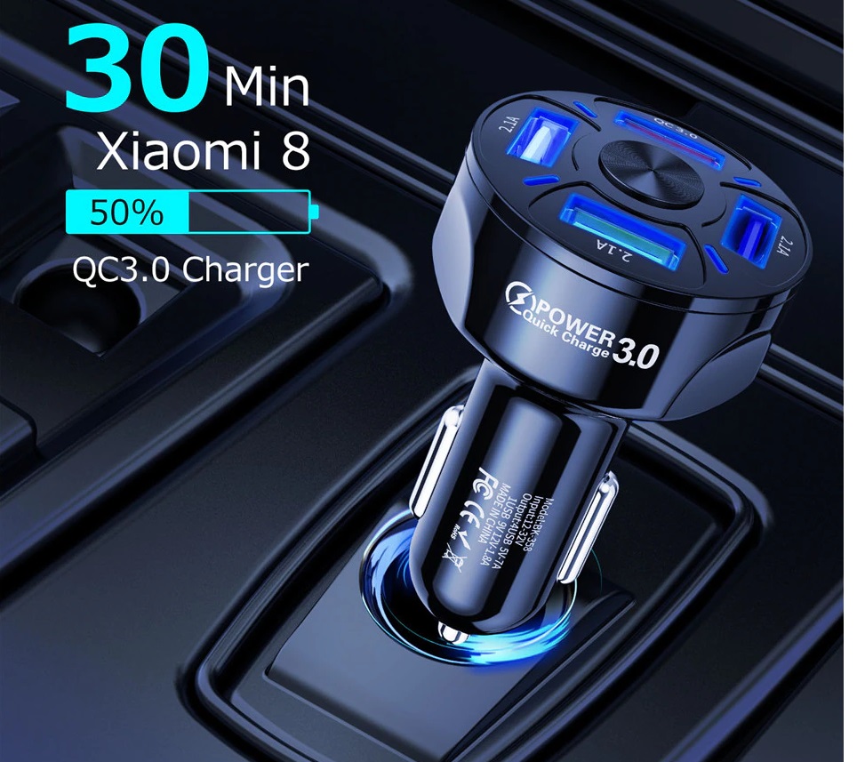 4 way usb cigarette charger