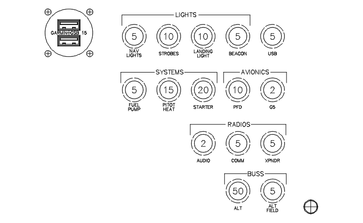 Long EZ CAD panel drawing