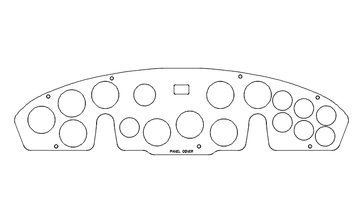Cessna 170 B panel drawing