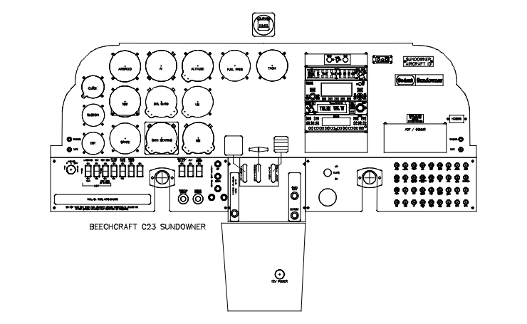 C23 Musketeer/Sundowner panel CAD drawing