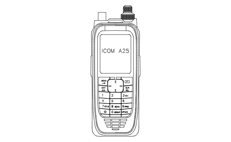 Icom A25 CAD drawing