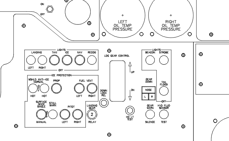 King Air panel CAD drawing