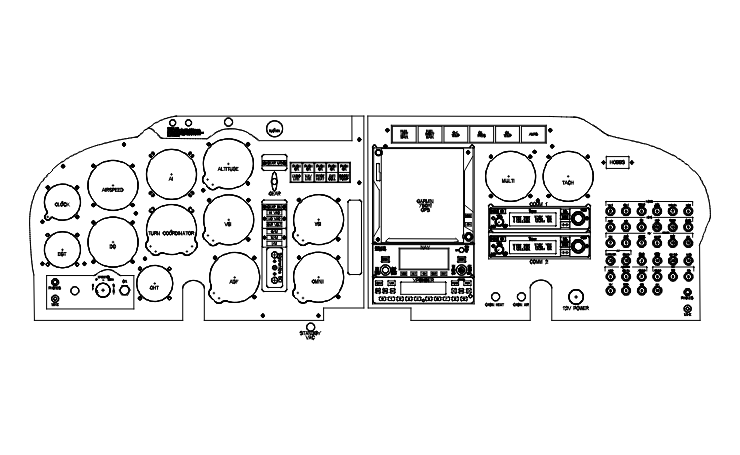 Mooney M20 F (Executive) panel