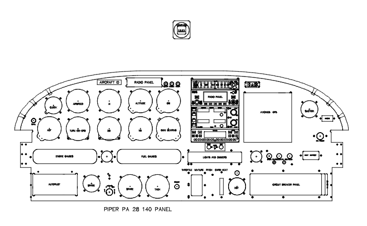 PA 28 single piece panel DXF