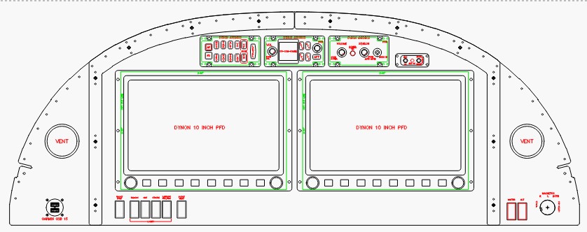 RV-8 panel CAD drawing