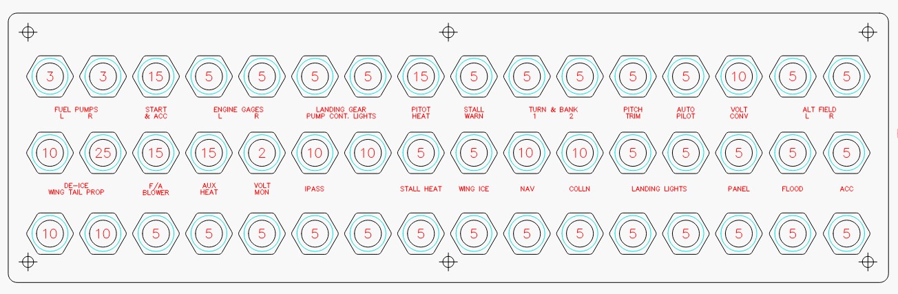 PA 34 200T Seneca II CAD drawing