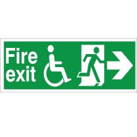 Buy and Save on Refuge Fire Exit Arrow Right Sign. Best Prices on ...