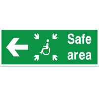 Buy and Save on Refuge Safe Area Arrow Left Sign. Best Prices on ...