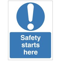 Buy and Save on Safety Starts Here Sign. Best Prices on Rainbow Keep ...