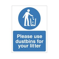 Buy and Save on Please use Dustbins for your Litter Sign. Best Prices ...