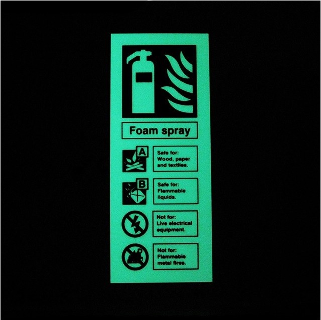 Foam Spray Fire Extinguisher Identification Sign