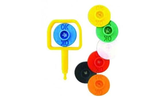 PCO/RED Chubb-Type Pin & Red OK Indicator - Pack of 25