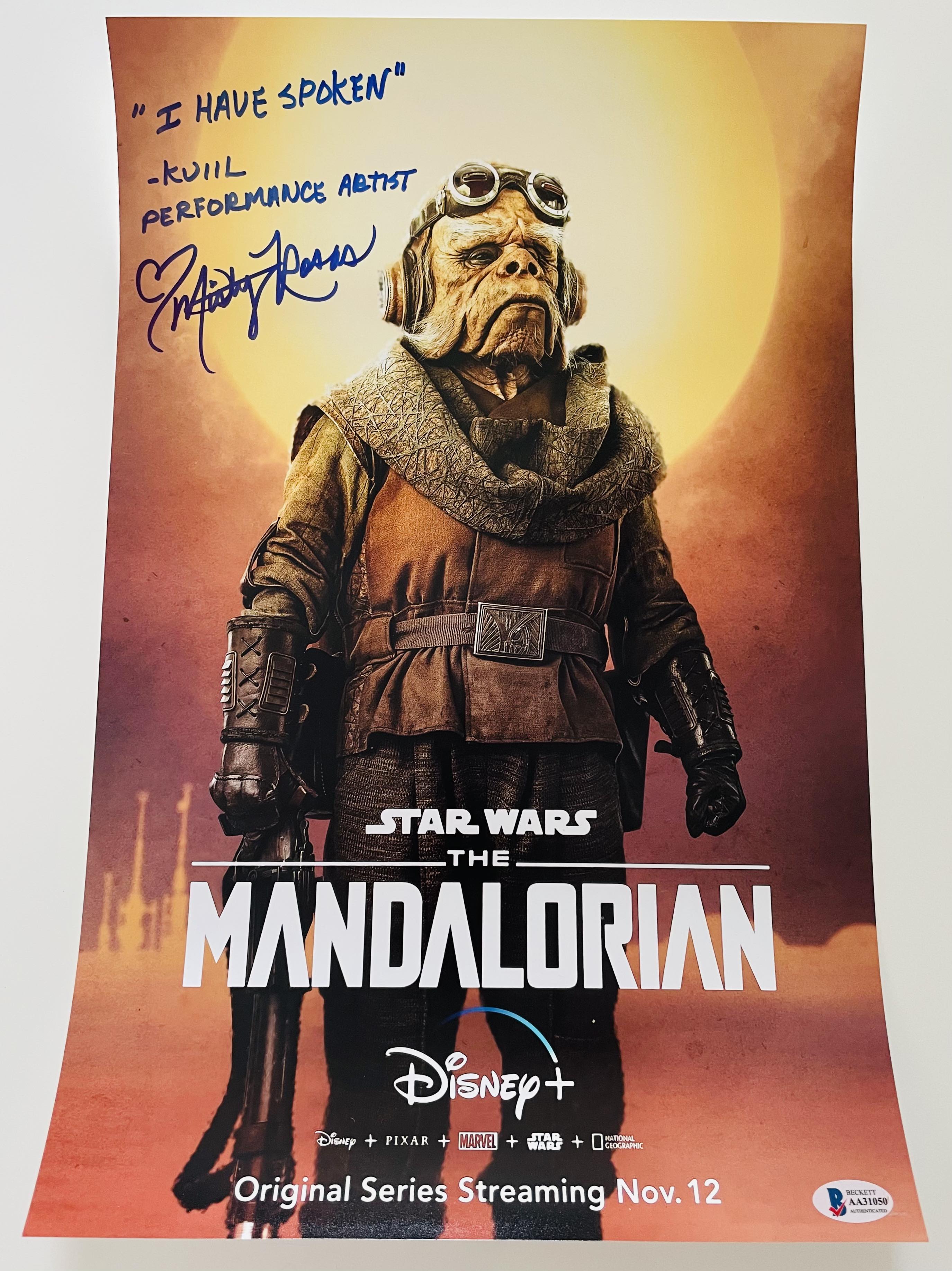 MISTY ROSAS SIGNED STAR WARS THE MANDALORIAN 11x17 POSTER & BECKETT ...