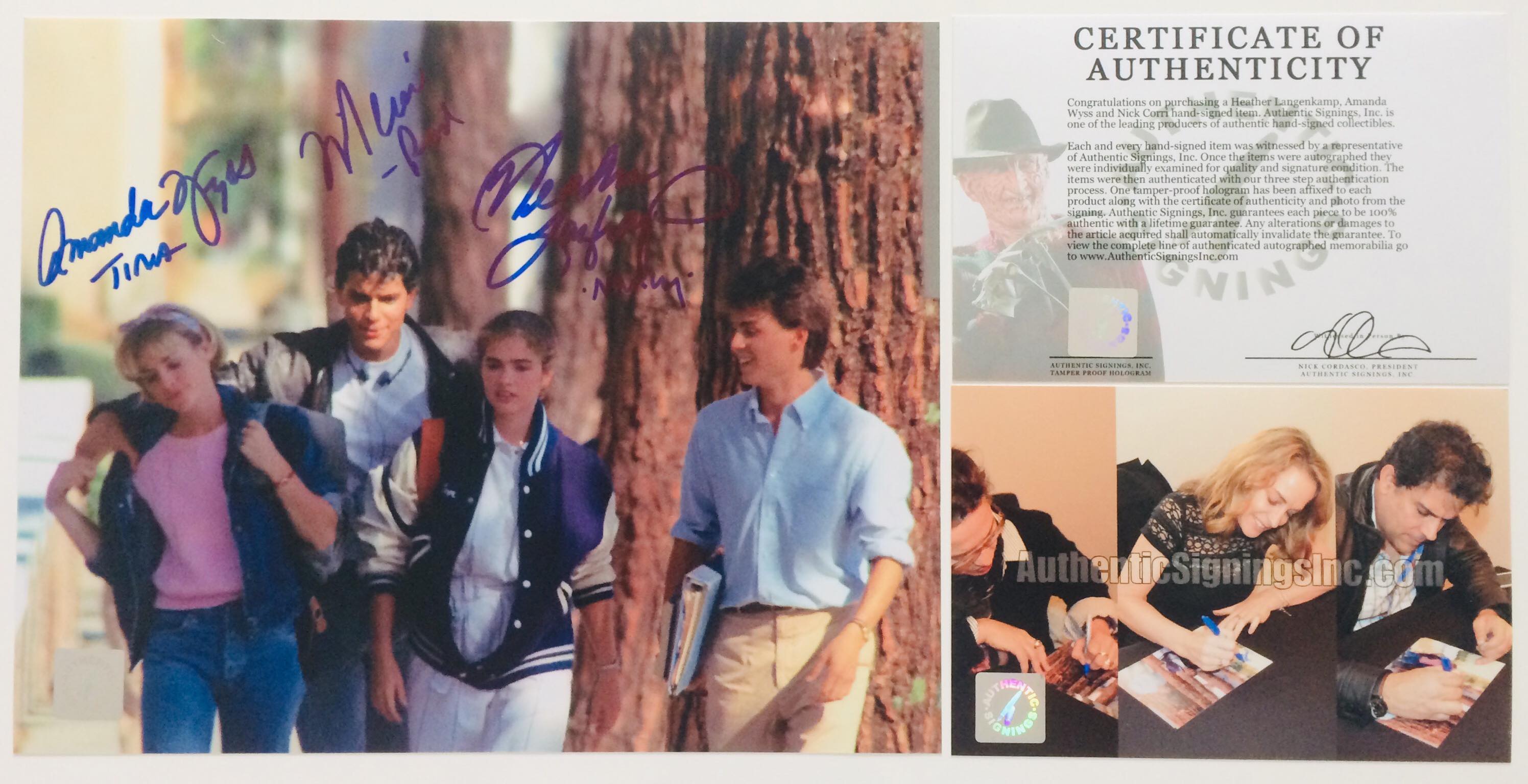 HEATHER LANGENKAMP, AMANDA WYSS & NICK CORRI SIGNED A NIGHTMARE ON ELM ...