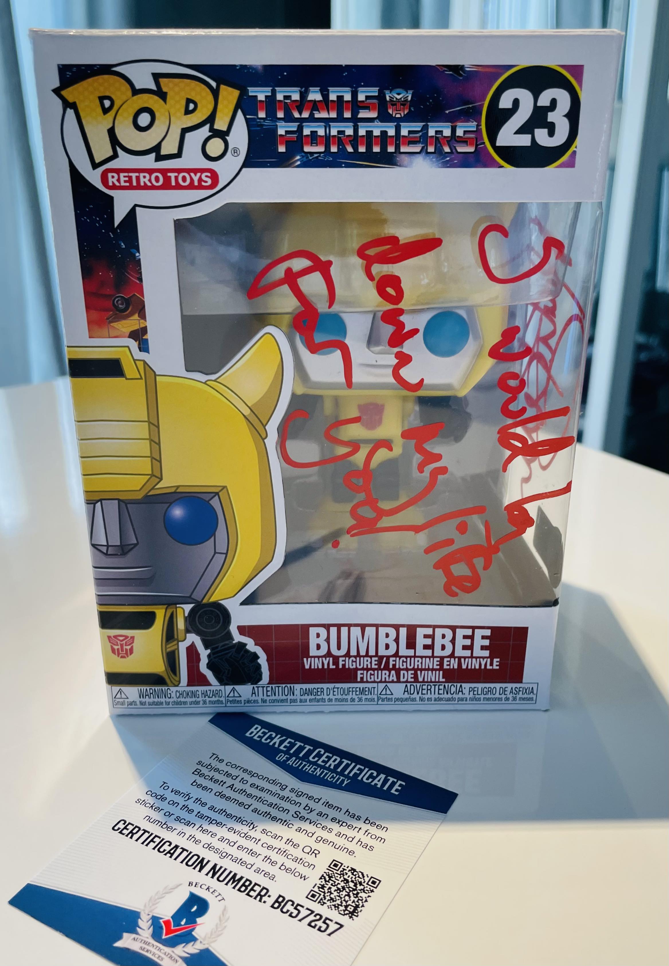 TRANSFORMERS BUMBLEBEE 23 SIGNED by MARK RYAND w/insc and BECKETT CERTIFIED