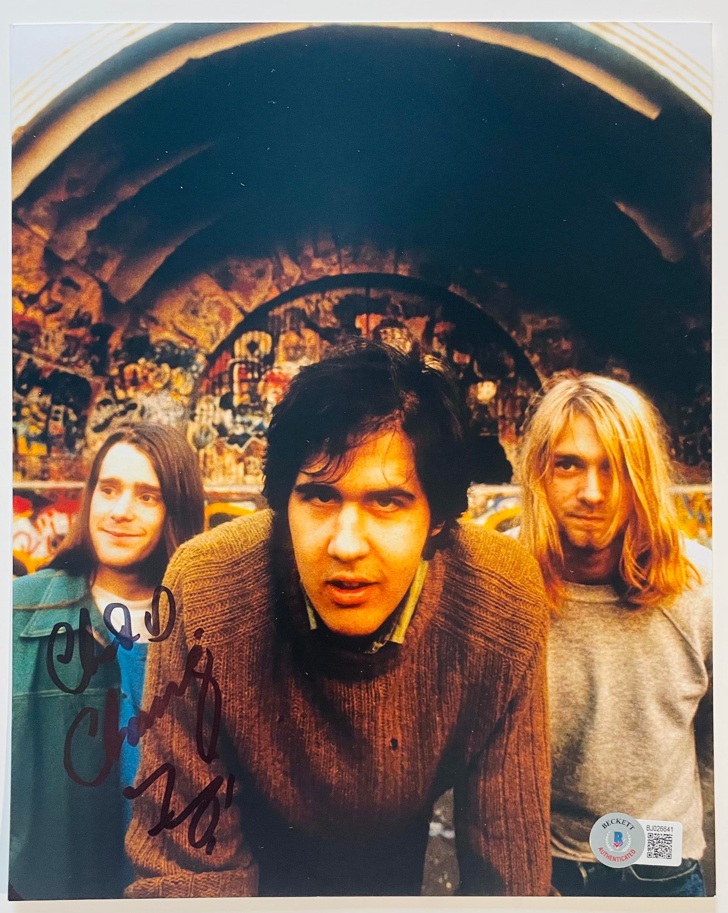 NIRVANA 8x10 SIGNED by CHAD CHANNING and BECKETT CERTIFIED 3