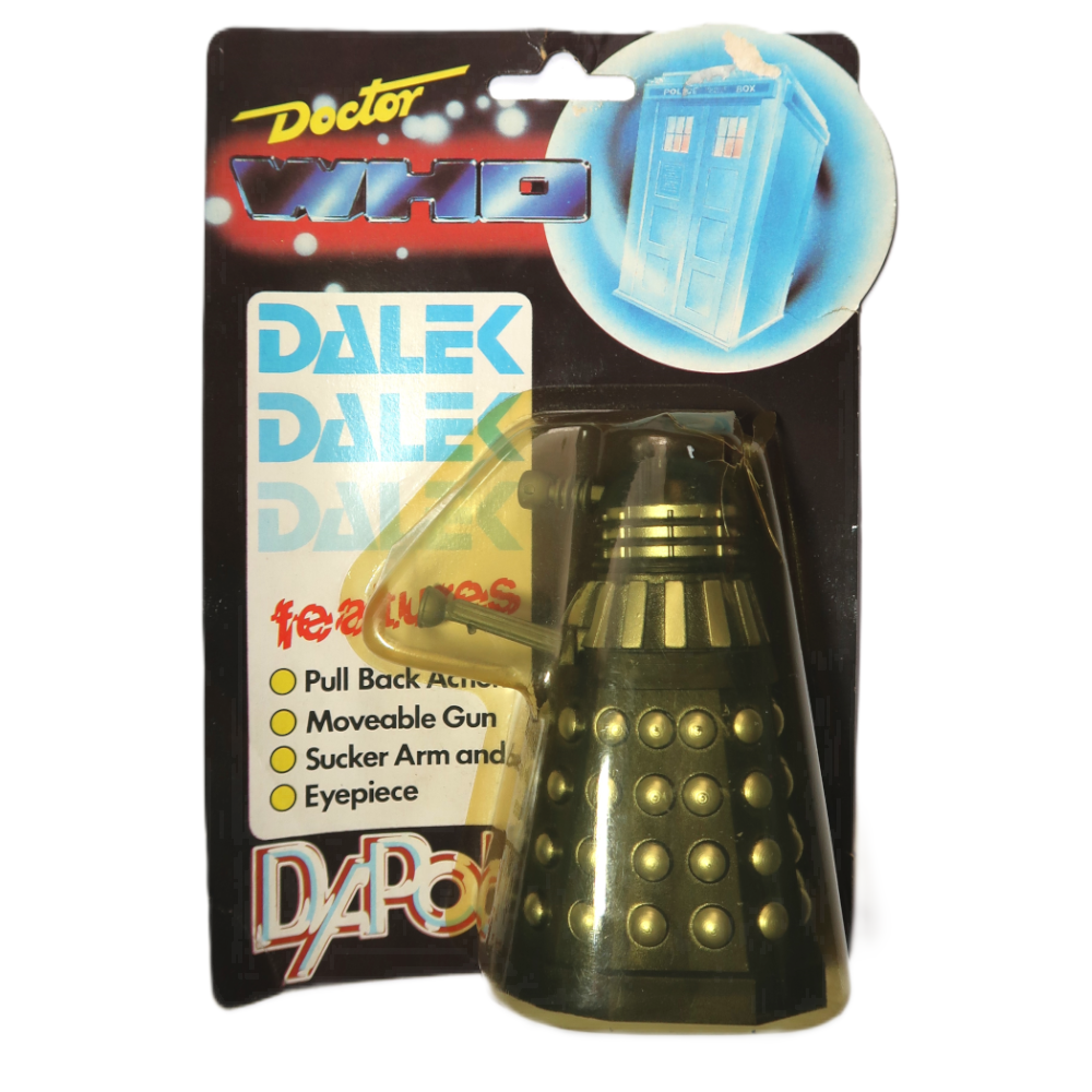Dapol Doctor Who Black / Silver Dalek Figure 1987 Carded W008-03