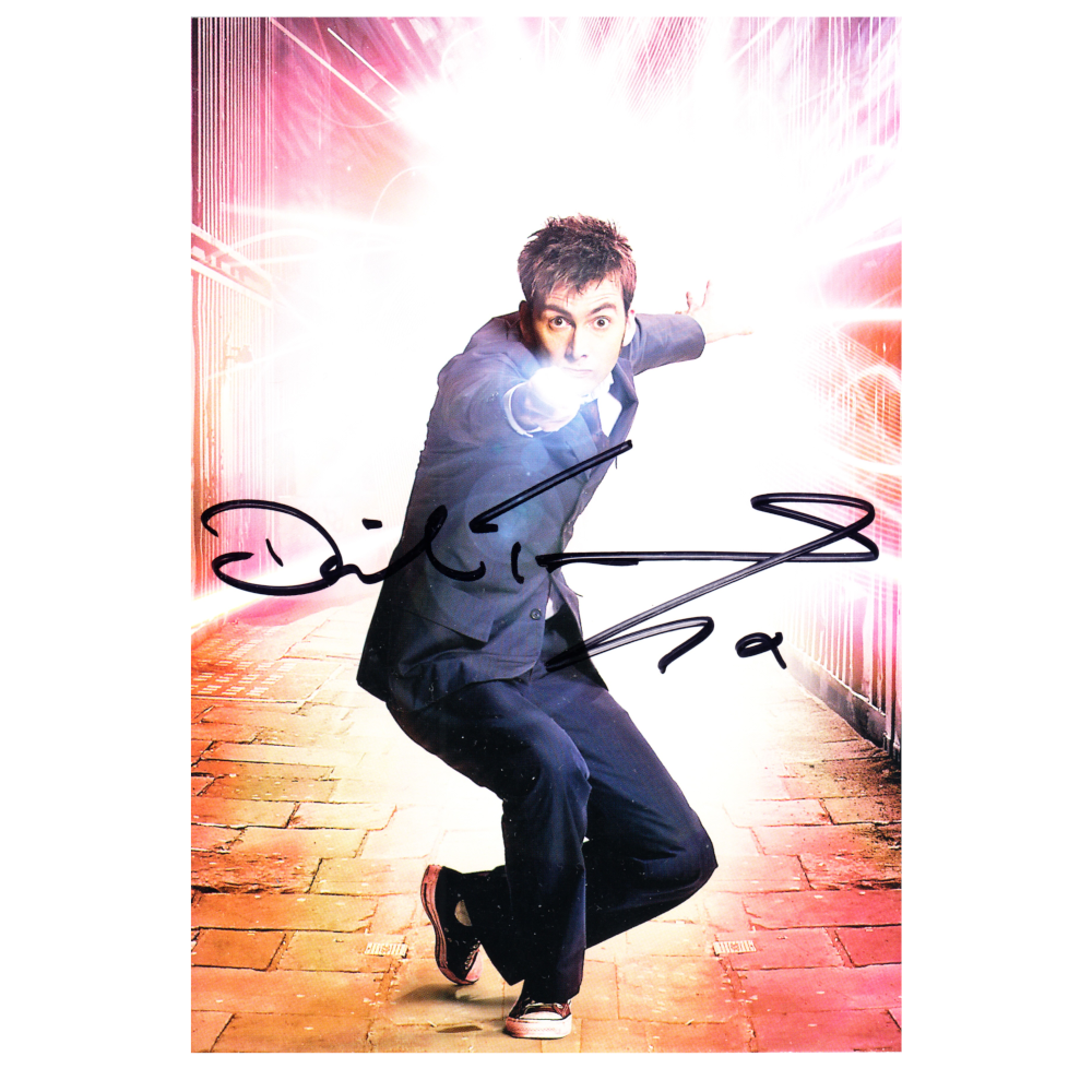 David Tennant Signed 10th Dr BBC Doctor Who Autograph Postcard