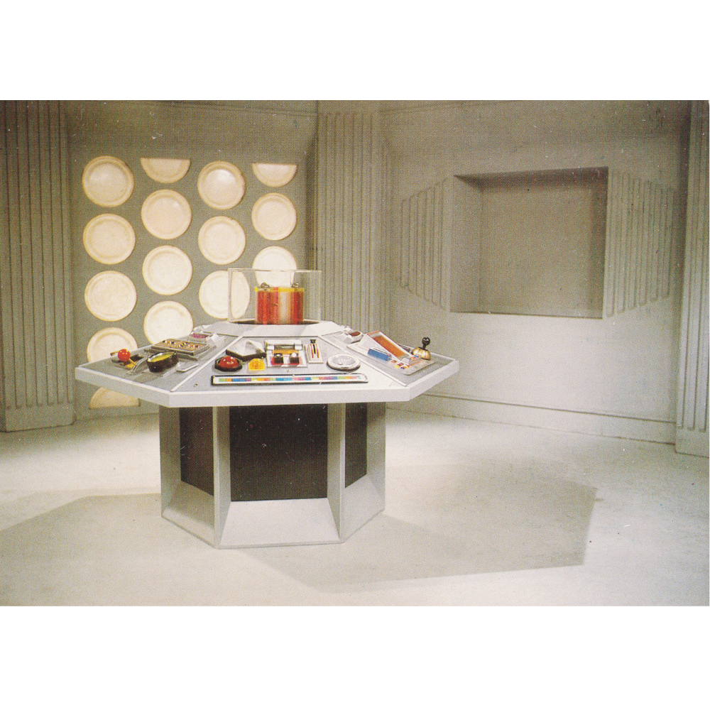 The Tardis Console Classic BBC Doctor Who postcard 1980s